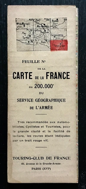 PETITE CARTE DU Service Geographique De L'armee - Feuille N°70 - Tres ...