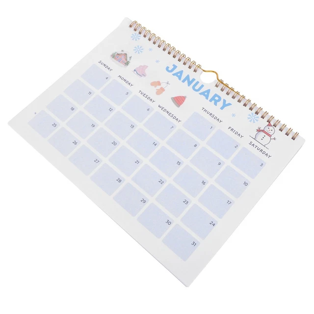 CALENDRIER MURAL MINIMALISTE 2026 : Calendrier mensuel anglais EUR 14 ...