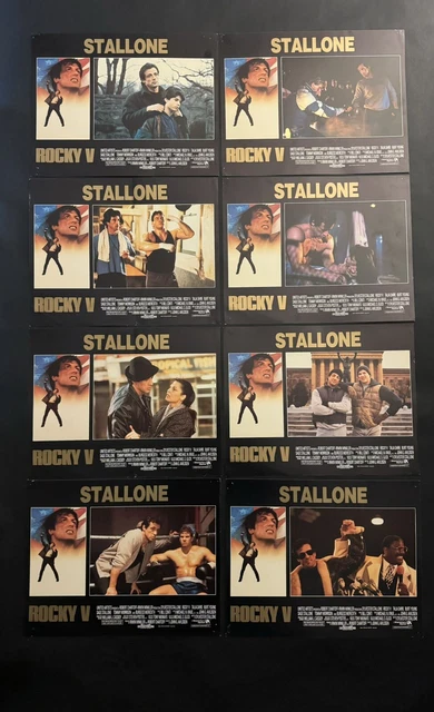 ROCKY V ORIGINAL 1990 Cinema Movie US 8 LOBBY CARD SET - Sylvester Stallone £20.00 - PicClick UK