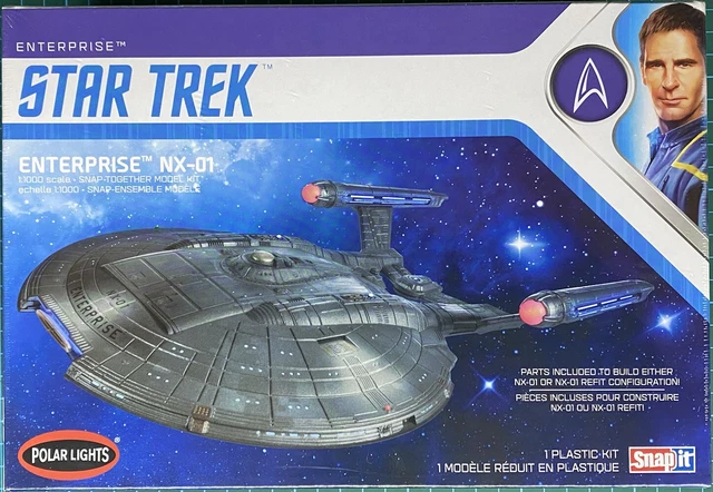 STAR TREK ENTERPRISE NX-01 Refit 1/1000 Scale Model Kit Polar Lights £ ...