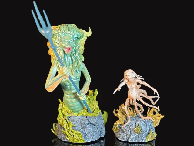 SUPER RARE-HARRY POTTER Gentle Giant Merperson with Grindylow Mini Bust ...