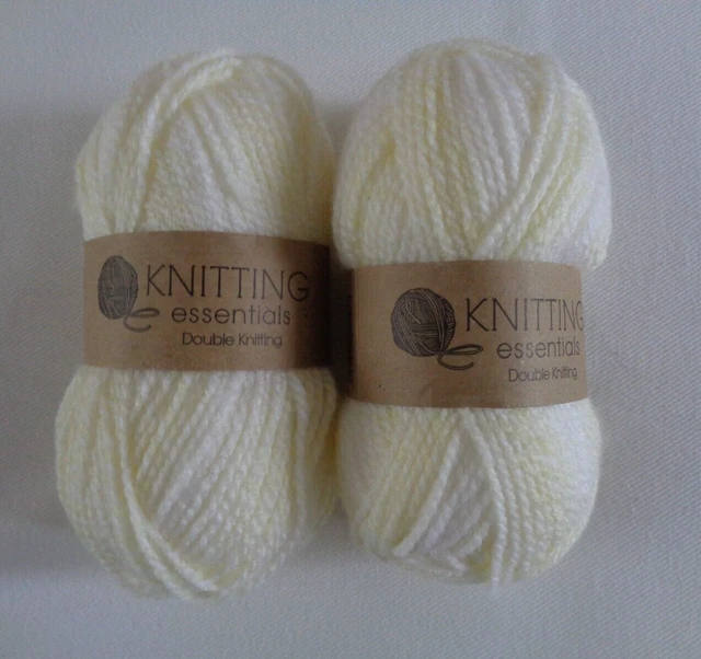 ESSENTIALS KNITTING YARN Variegated White and Yellow Gorgeous Baby DK 2 ...