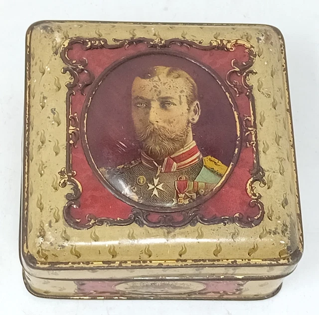 1914 WW1 CADBURY'S Chocolate Xmas gift wounded Soldiers King George V ...
