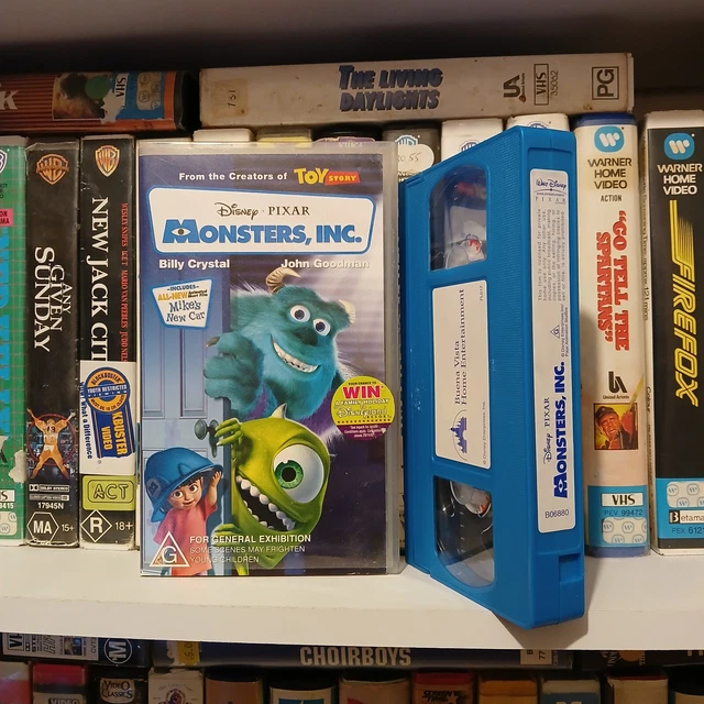 2001 MONSTERS INC- Disney Pixar Vhs- Blue Tape Small Box Animation ...