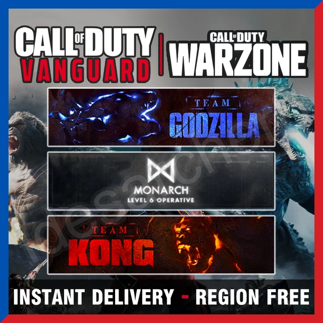 CALL OF DUTY: Warzone / Vanguard / Godzilla vs Kong 3x Calling Card Set ...