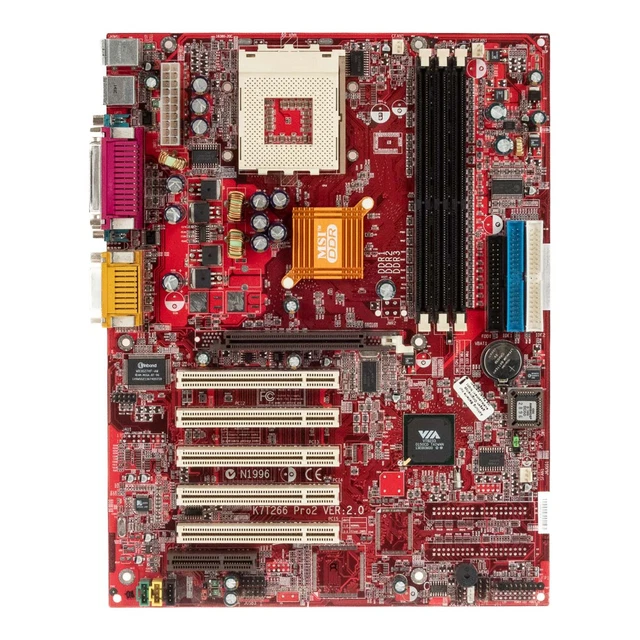 MSI K7T266 PRO2 Version 2.0 MS-6380 Socket 462 DDR AGP PCI CNR ATX £82. ...