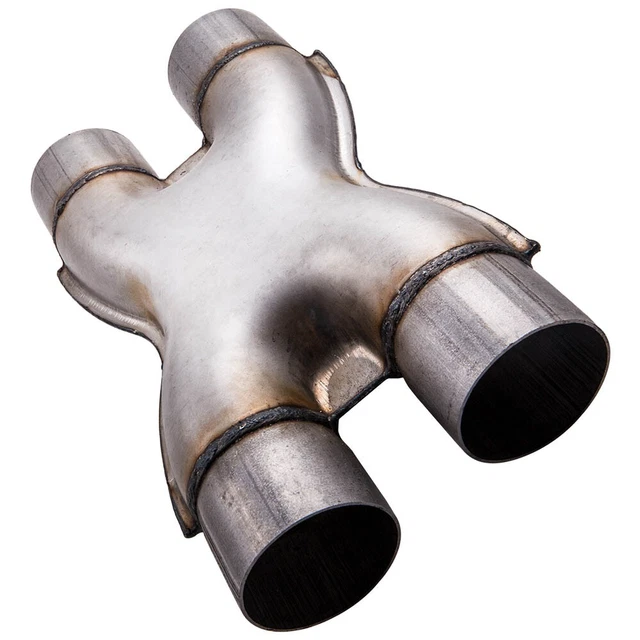 UNIVERSAL CROSSOVER X-PIPE Dual 2.5" Inlet / Outlet Stainless Steel ...