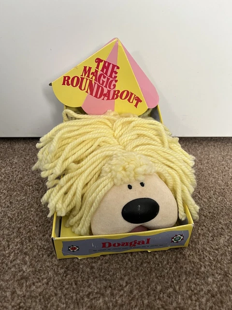 THE MAGIC ROUNDABOUT Dougal Plush Soft Toy Vintage Golden Bear Boxed ...
