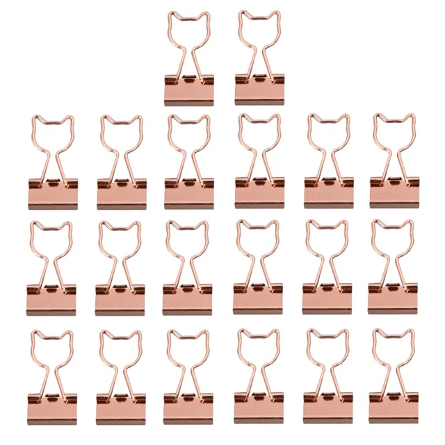 20PCS METAL BINDER Clips Chic File Clips Office School Binder Clamps ...