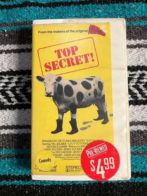 TOP SECRET! VINTAGE Rare VHS Blockbuster Video Rental Val Kilmer 1991 £ ...