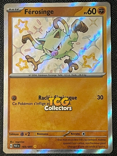 CARTE POKÉMON SHINY Férosinge 168/091 - Destinées de Paldea - EV4.5 ...