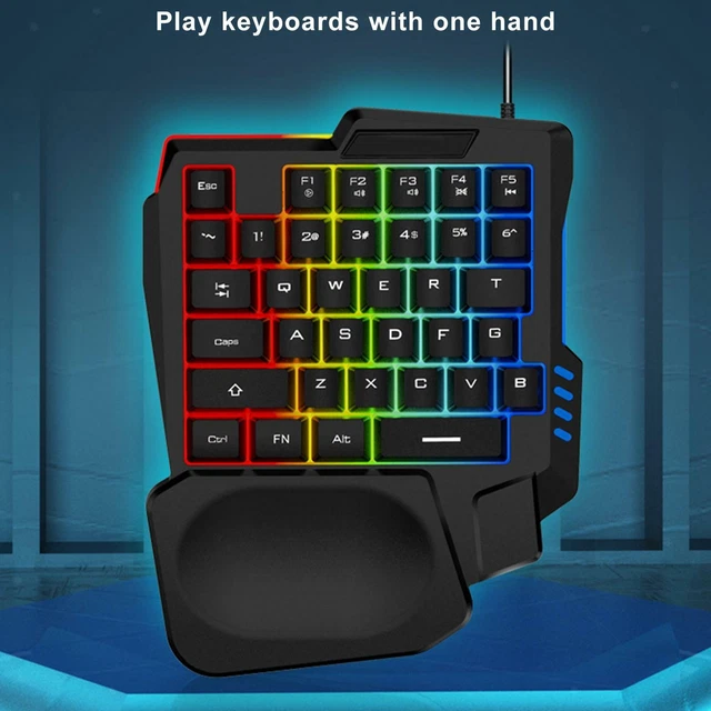 CLAVIER DE JEU RGB Small 35 Keys One-Handed Controller USB for Video ...