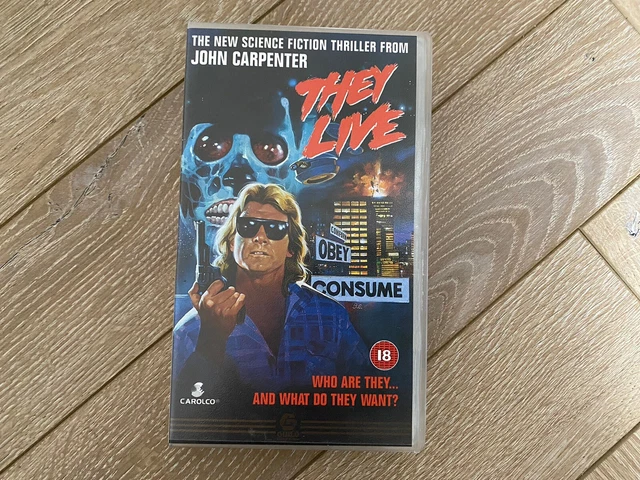 THEY LIVE VHS John Carpenter 80s Sci-Fi Film Guild Home Video RARE Ex+ ...