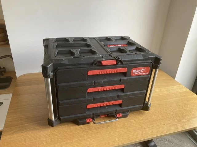 MILWAUKEE PACKOUT 3-DRAWER Toolbox Organizer, Stackable Storage 4932472130 £137.00 - PicClick UK