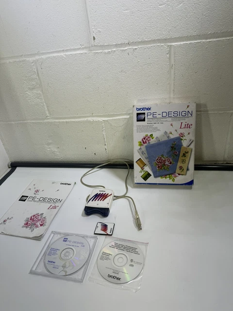 BROTHER PE-DESIGN LITE Embroidery Software, Reader, Media Card, Box £ ...