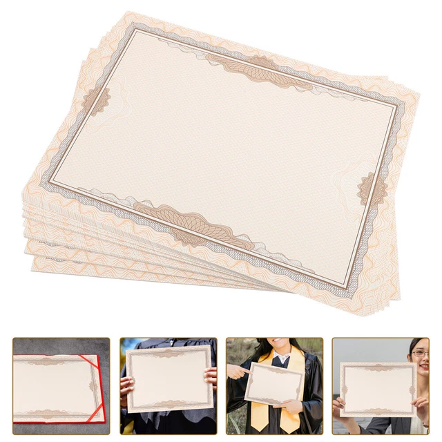 100 SHEETS OF Certificate Paper Diploma Certificate Paper Printable ...
