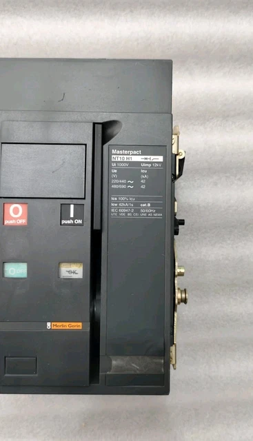 MERLIN GERIN MASTERPACT Nt10H1 1000A 3Pole Micrologic 2.0A Air Circuit ...