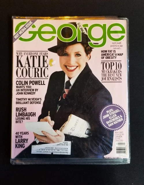 VTG GEORGE MAGAZINE John F Kennedy Jr. ~ Katie Couric / Colin Powell ...