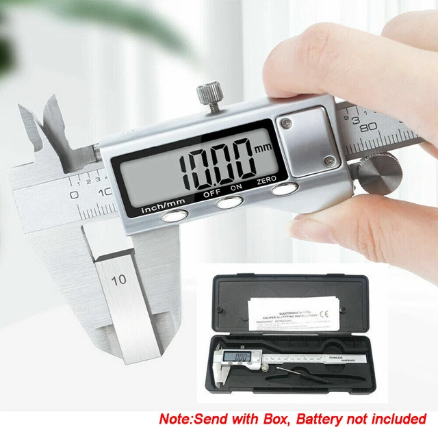 6& STAINLESS STEEL Digital Caliper Vernier Micrometer Electronic ...