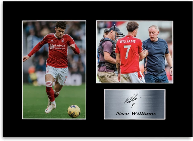 NECO WILLIAMS NOTTINGHAM Forest Player Poster Signed Photo Display ...