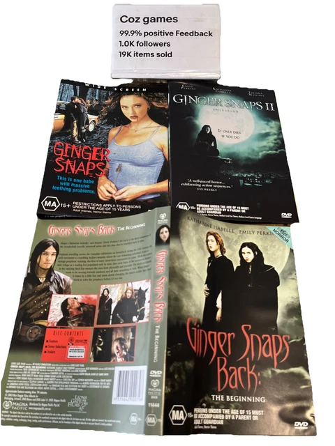 GINGER SNAPS & Ginger Snaps 2 Unleashed & Ginger Snaps Back The ...