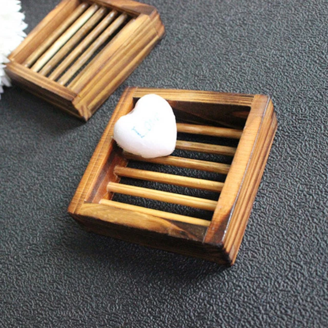 SOAP DRYING DISH Wood Soap Dish Bathroom Soap Shelf Babthroom £5.68 ...