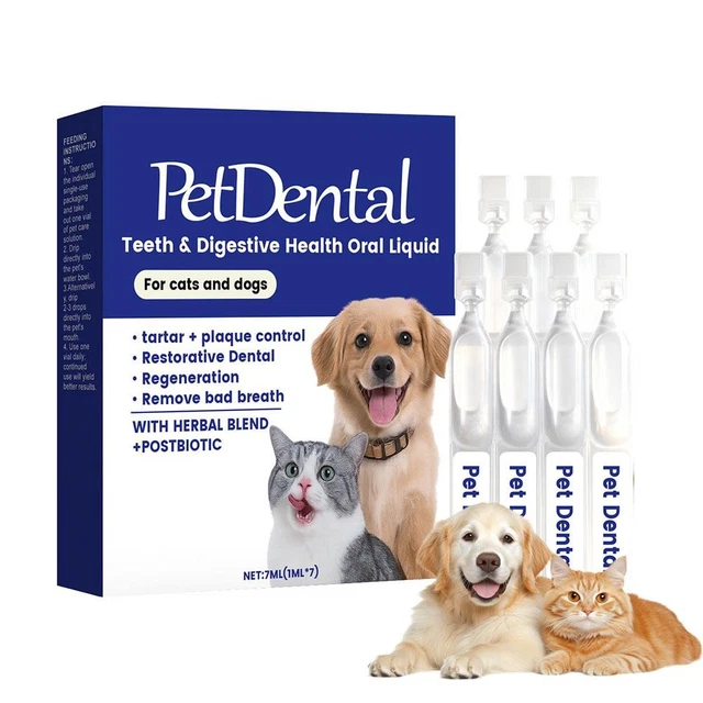 PET DENTAL TEETH & Digestive Health Oral Liquid with Herbal Blend ...