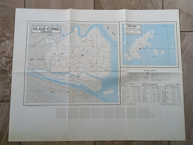 1971 VIETNAM WAR Map Used By Viet Cong/Nva Forces Go Cong £12.00 ...