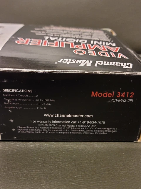 CHANNEL MASTER PCT Multimedia Drop Amplifier Model 3412 . Read $69.00 ...