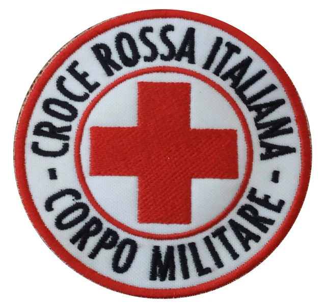 TOPPA PATCH RICAMATA Croce Rossa Italiana CRI - Corpo Militare con ...