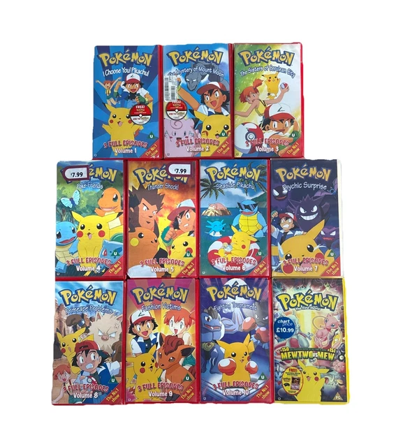 POKEMON VHS BUNDLE x11 Volumes 1 2 3 4 5 6 7 8 9 10 + Pokémon - The ...