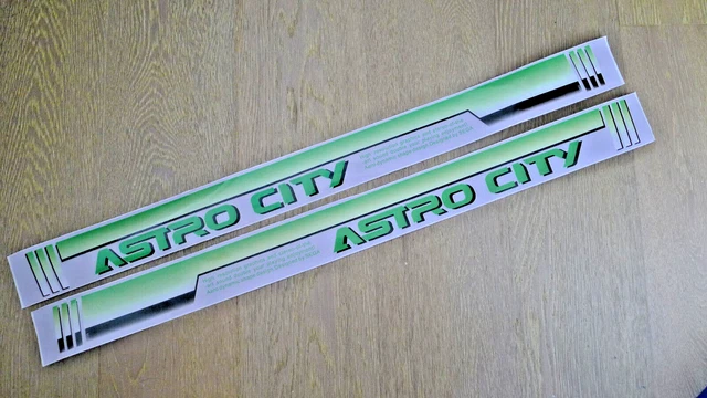 SEGA ARCADE REPRODUCTION Astro City side decal L/R gloss artwork peel ...