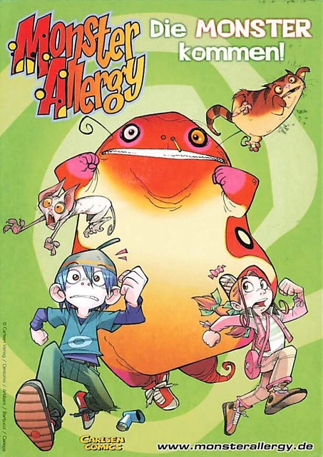 ALTE AK MONSTER Allergy - Die Monster kommen! gelaufen Ansichtskarte ...