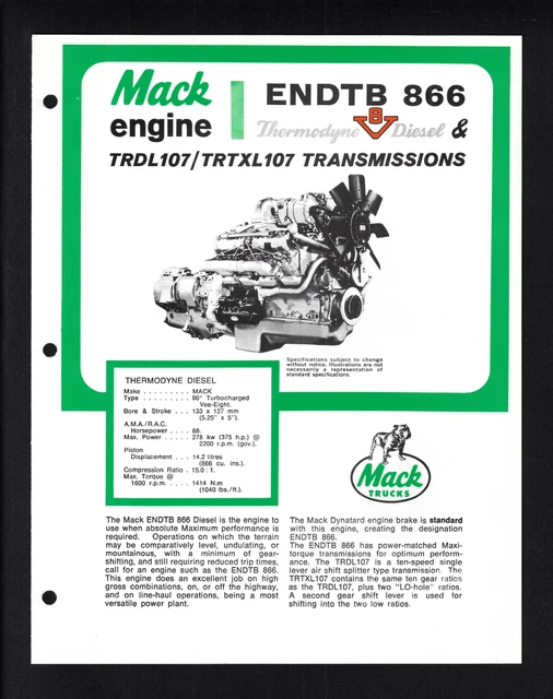 Mack V8 Engine Specifications _ Mack Titan Truck – QLLGGY
