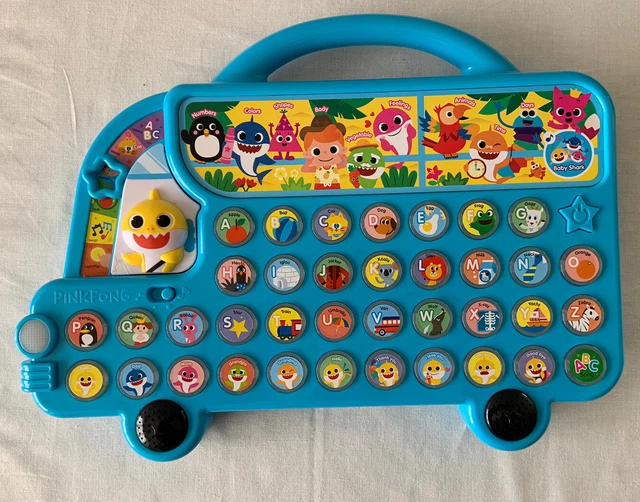 PINKFONG BABY SHARK Blue Learning Alphabet ABC Bus Toy English Version ...
