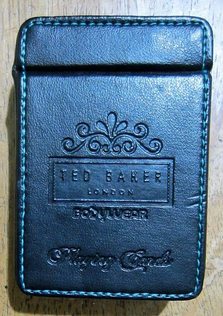 TED BAKER PLAYING Cards In Leather Look Case Collectable/Designer/Games ...