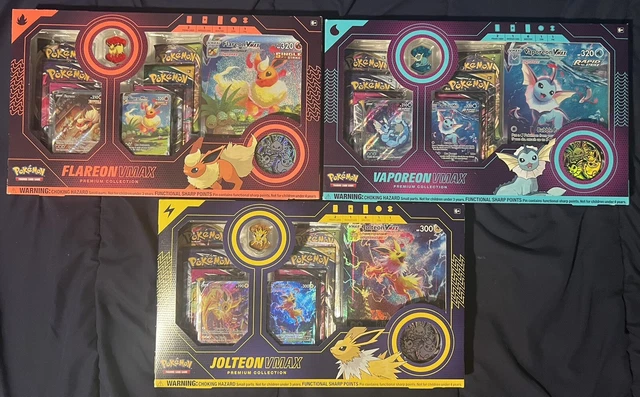 POKÉMON TCG EEVEE Evolution VMAX Premium Collection (Set of 3) NEW ...