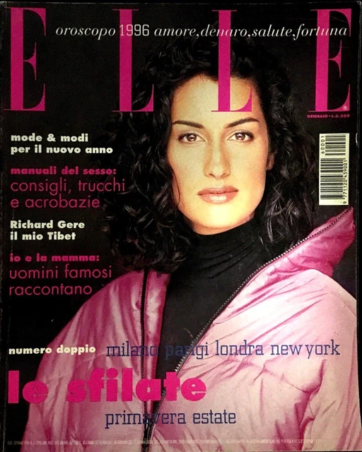 ELLE MAGAZINE ITALIA January 1996 YASMEEN GHAURI Stella Tennant NADIA ...