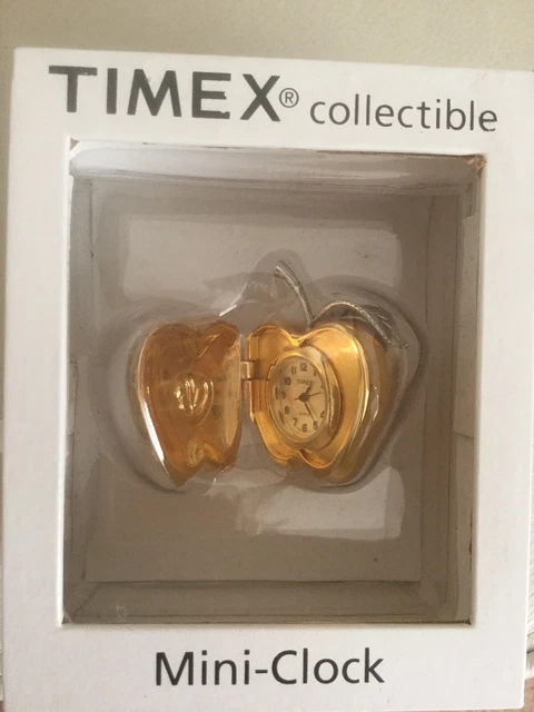 Vintage Timex Collectible Apple Shape Mini Clock With New Battery £15 99 Picclick Uk