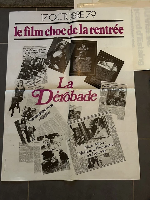 AFFICHE DU FILM La Dérobade 1979 Miou Miou EUR 14,99 - PicClick FR