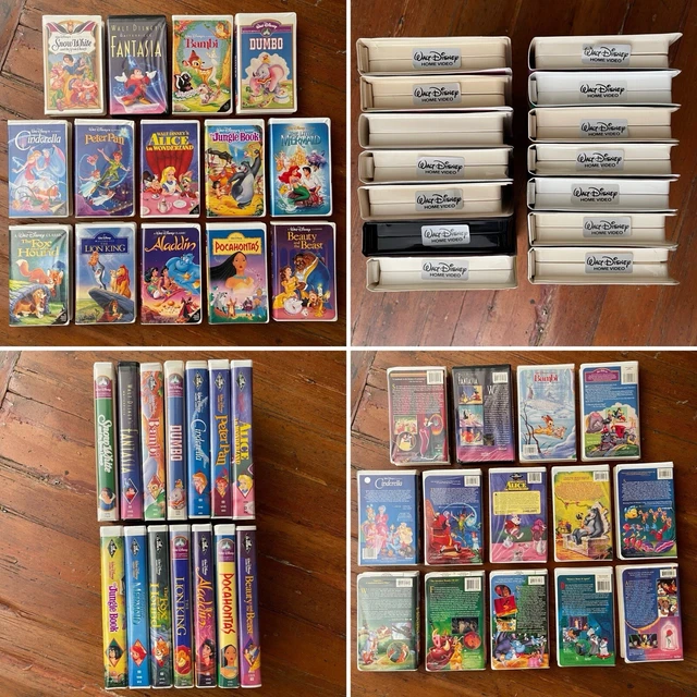 14 WALT DISNEY ClamShell VHS Tapes Classics Masterpiece Collection Lot ...