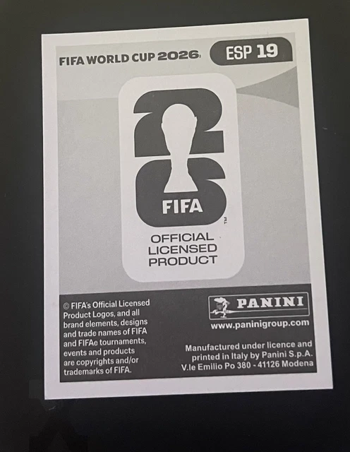 PANINI FIFA WORLD Cup 2026 Sticker ESP 19 Álvaro Morata Spain Portrait ...