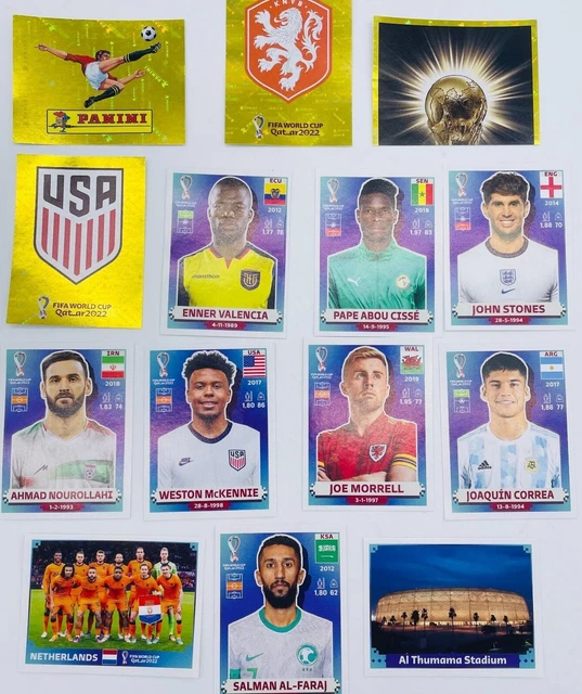 PANINI WORLD CUP 2022 Qatar Stickers USA Edition Sticker Numbers 00-KSA ...