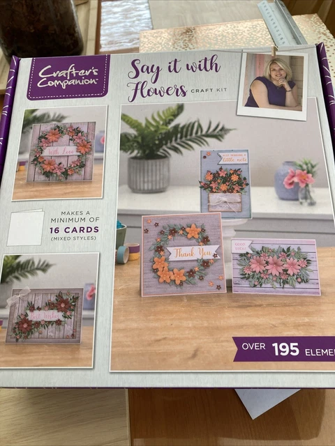 CRAFTERS COMPANION BOX craft kit Say It With Flowers (195 Elements) £12 ...