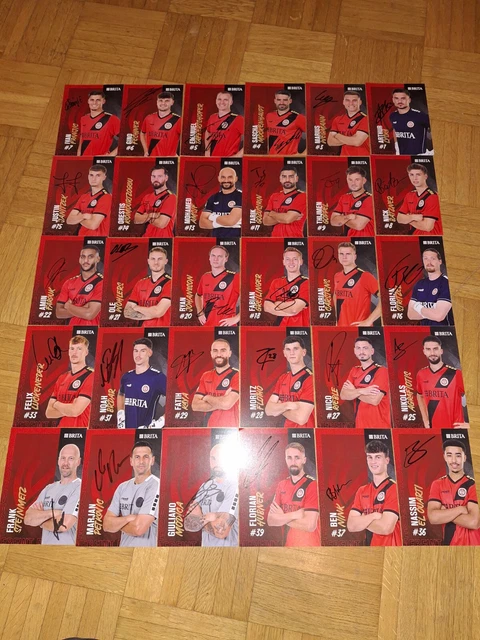 HANDSIGNIERTER AUTOGRAMMKARTENSATZ SV Wehen Wiesbaden Saison 2024/25 ...