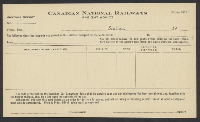 CANADA CNR D48 Fort Garry Hotel View Card 2c Scroll Unused Freight ...