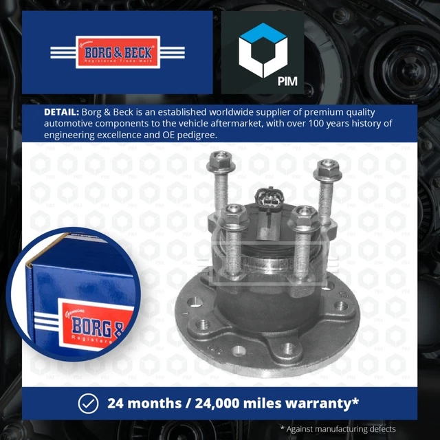 WHEEL BEARING KIT fits SAAB 9-3 YS3D, YS3F Rear 98 to 15 B&B 01604314 ...