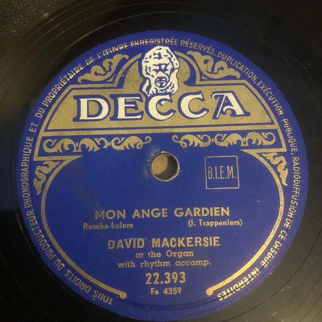 DAVID MACKERSIE ~ Decca ~ Shellac Record ~ 78 RPM £3.83 - PicClick UK