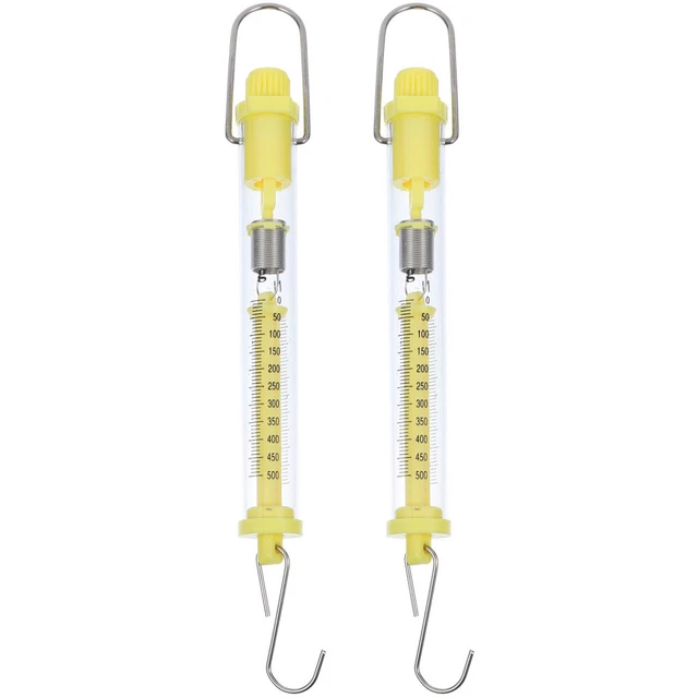2 PCS TUBULAR Spring Scale Plastic Spring Scale Spring Balance ...