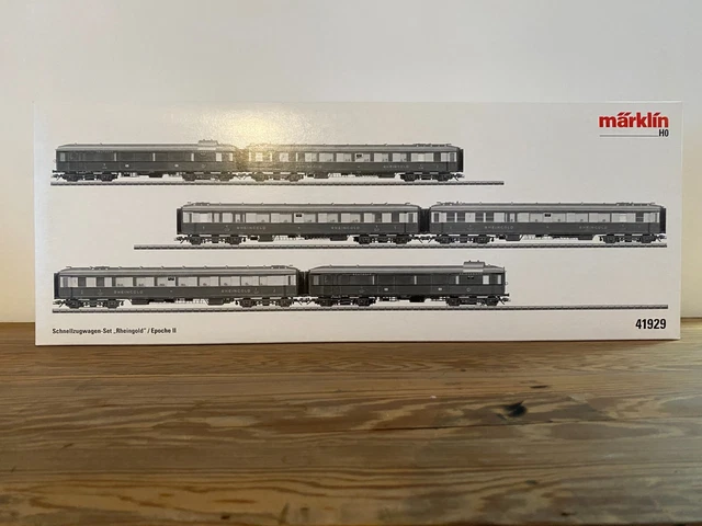 MARKLIN 41929, SCHNELLZUGWAGEN-SET "Rheingold", DRG, EP II EUR 314,05 ...
